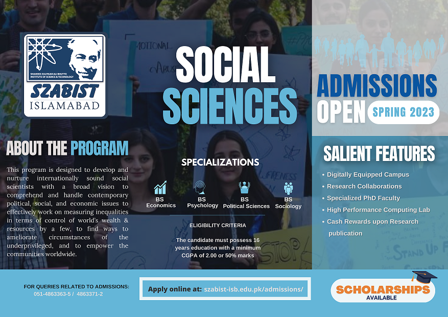 BS (Social Sciences) | SZABIST Islamabad Campus