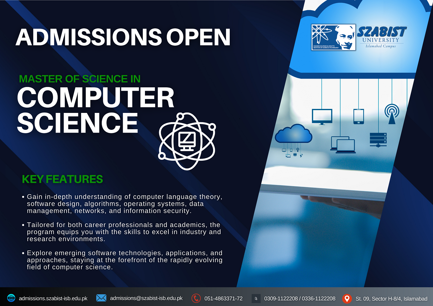 MS (Computer Science) | SZABIST University Islamabad