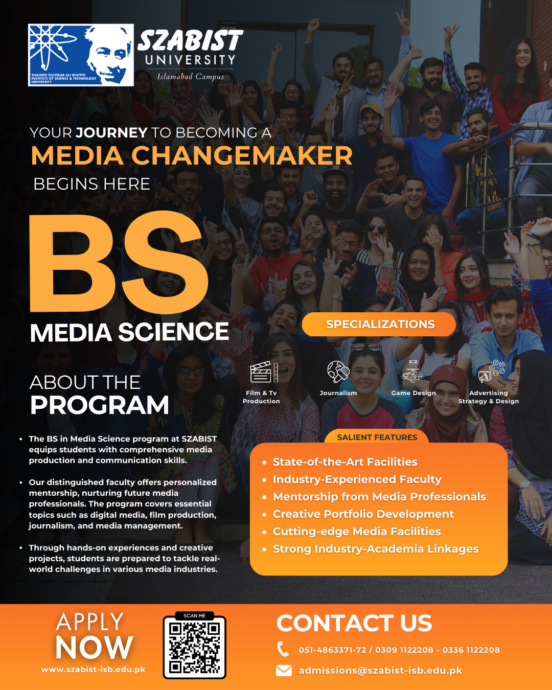 BS (Media Science) | SZABIST - Best University for Media Sciences