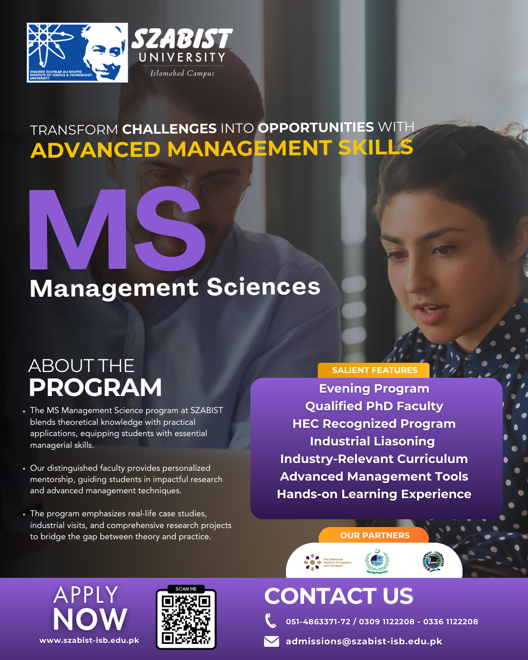 MS (Management Sciences) | SZABIST University Islamabad