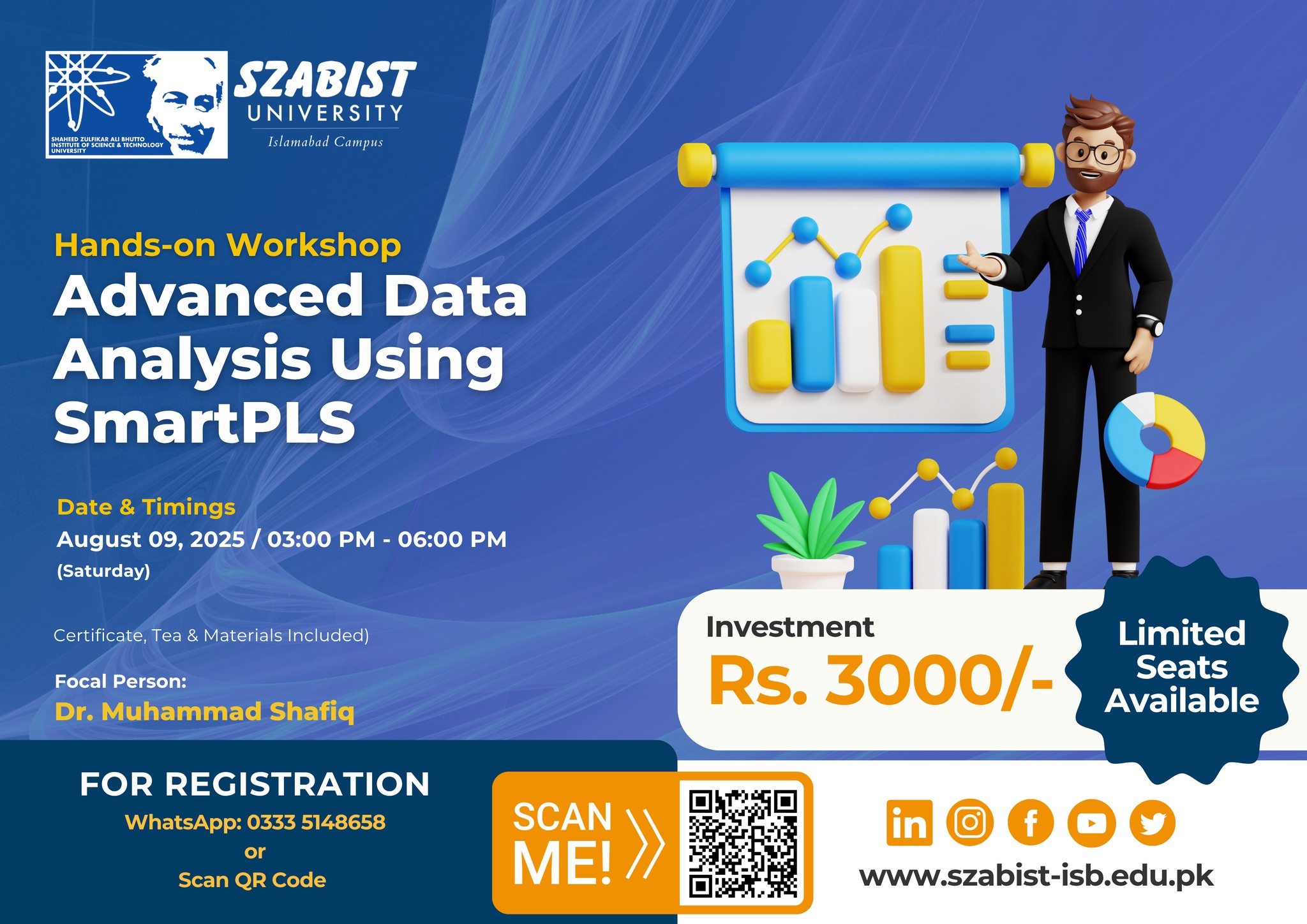 Advanced Data Analysis Using SmartPLS | SZABIST University Islamabad